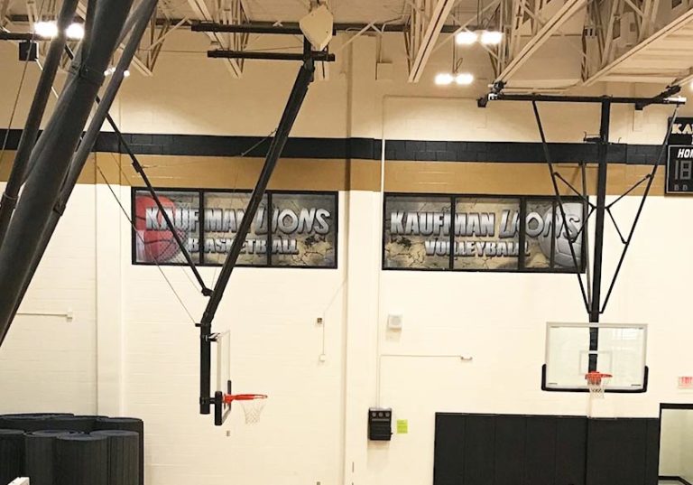 School Branding Gym Graphics Kaufman High School